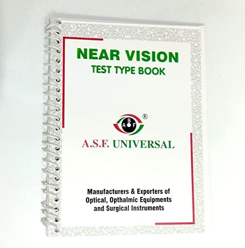 ASF UNIVERSAL-Near vision Test Type Book for Eye Test in Multi language ...