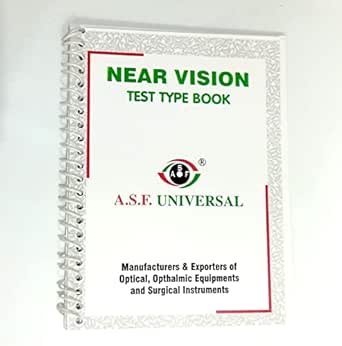 ASF UNIVERSAL-Near vision Test Type Book for Eye Test in Multi language ...