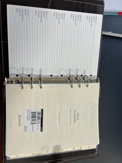 Filofax A5 Refillable Notebook Refill - Password Paper, White : Amazon ...