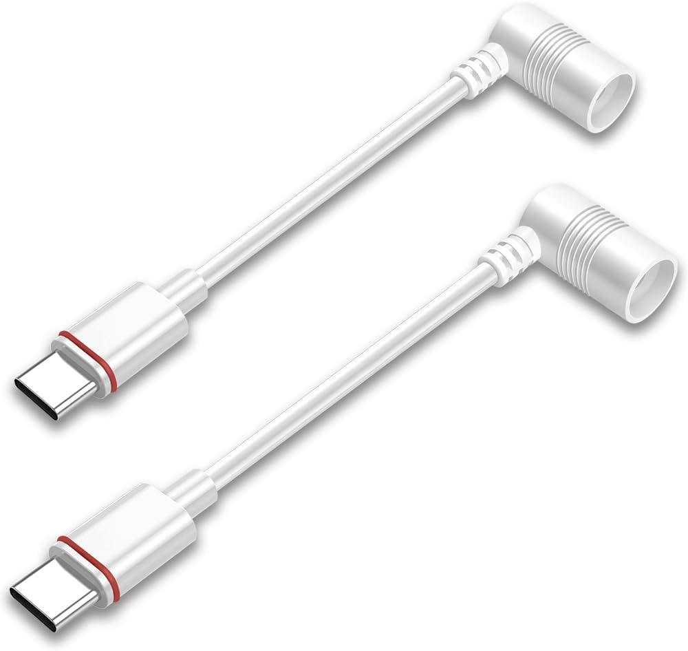 Amazon.com: VERVERAY 2PCS Barrel Plug to USB-C Adapter for Ring USB C ...