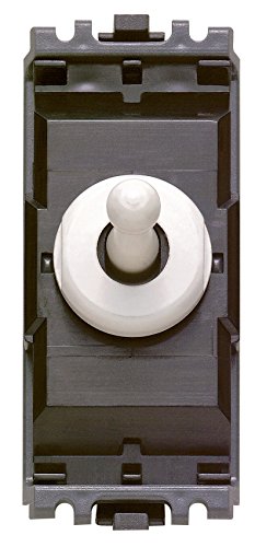 MK Electric 20 A Edge SP 2 Way Porcelain Toggle Switch Module, White ...