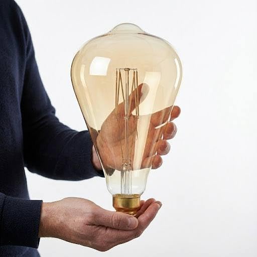 Oversized Edison LED Light Huge Bulb Vintage ST164 7W Equivalent 60W ...