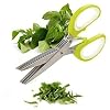 5 Blade Herb Scissors, Stainless Steel, Multipurpose Kitchen Scissors ...