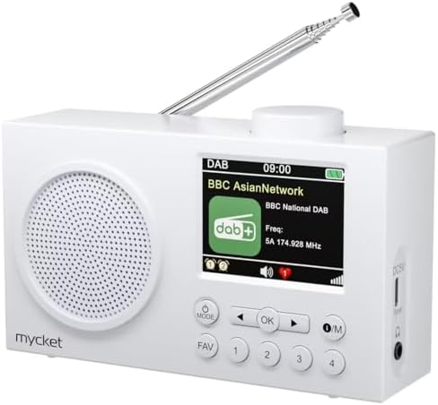 Mycket DAB Radio Portable, DAB Plus Digital Radio with Bluetooth, USB ...