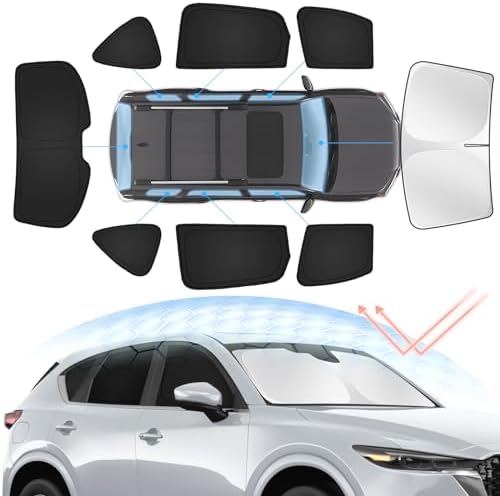 Amazon.com: Sunsdrew 8PCS Windshield Sun Shade Kit for Mazda CX-5 2017 ...