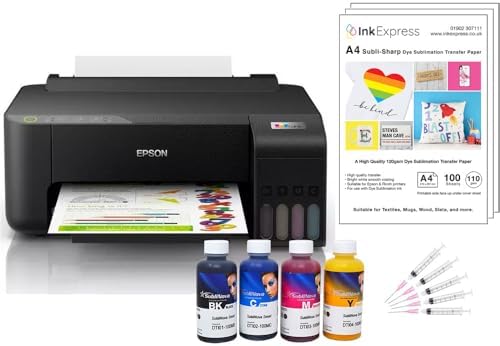 Ink Express Dye Sublimation A4 Printer Bundle - Sublimation Compatible ...