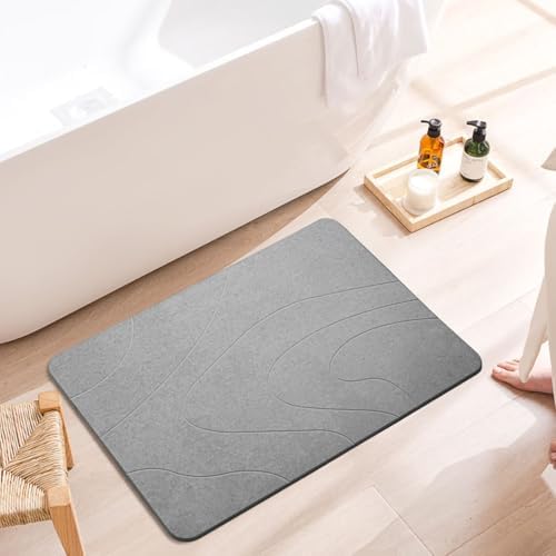 Amazon.com: SUFOR Stone Bath Mat, Diatomaceous Earth Shower Mat, Non ...