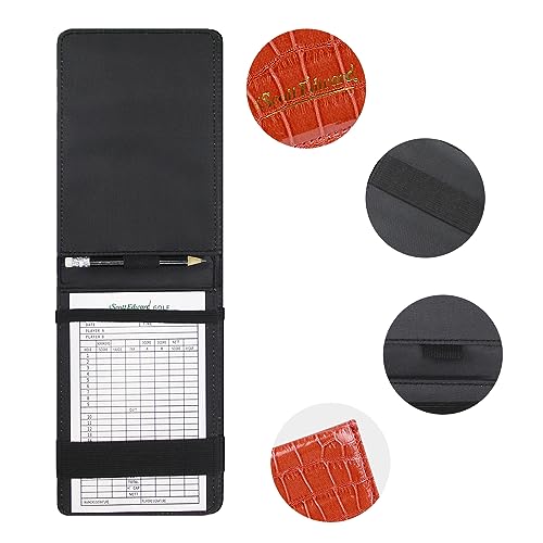 Scott Edward Golf Scorecard Cover Leather Scorecard Holder Statistic ...