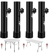 Amazon.com: Laowu 8 PCS Folding Table Leg Extenders, 2 Levels ...