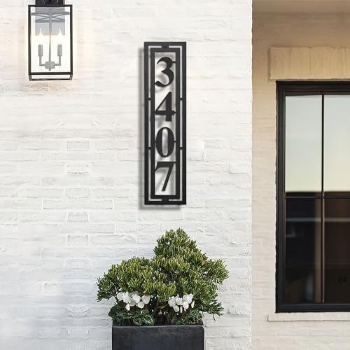 Amazon.com: Personalized Metal House Number Sign Stainless Steel Metal ...