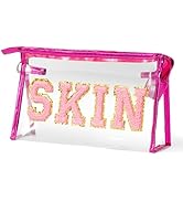 Amazon.com : AsodSway Preppy SPF Cosmetic Bag - SPF Chenille Varsity ...