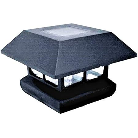 Veranda Solar Powered LED Plastic Post Cap 4 X 4 Inch with Rechargeable ...