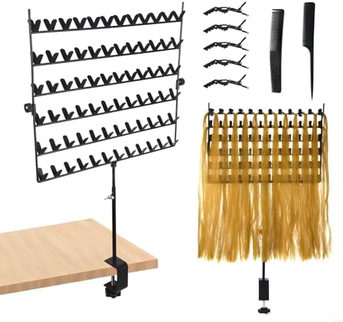 Amazon.com : Braiding Hair Rack Desktop,Height Adjustable Metal Hair ...