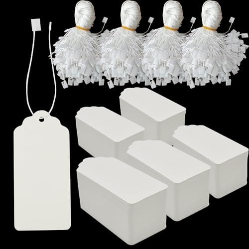 Amazon.com : 1000 PCS White Standard Size Price Tags with Quick Install ...