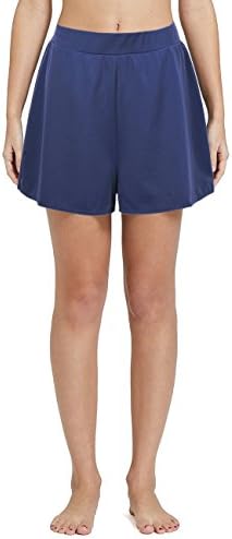 Nonwe Women's Solid A-Line Tomboy Loose Swim Trunks Light Blue 12 ...