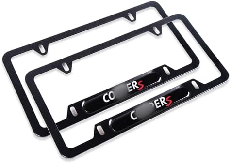 Amazon.com: 2X Car Stainless Steel Metal License Plate Frame for Mini ...