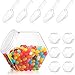 Amazon.com: 6 Pcs Hexagon Plastic Candy Jar with 6 Candy Scoops 73 oz ...