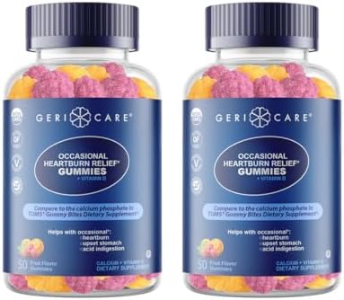 Amazon.com: GeriCare Antacid with Vitamin D Gummies, Compare to Toms ...
