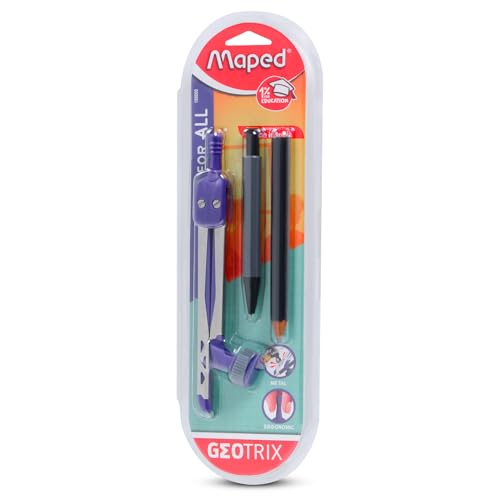 Maped Geotrix Compass with 1 Mechanical 0.5mm Pencil & 1 Wooden pencil ...