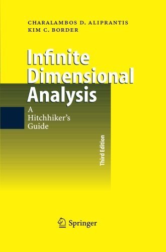Infinite Dimensional Analysis: A Hitchhiker's Guide by Charalambos D. Aliprantis Kim C. Border ...