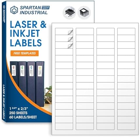 Amazon.com : Spartan Industrial Printable Laser and Inkjet Labels - 2 ...