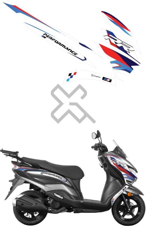 Grayfixx RR Edition Half Body Sticker for Burgman 125 | Made in Premium ...