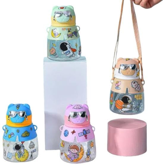 TERA 13 Space Water Bottle for Kids, Push Button Water Bottle with ...