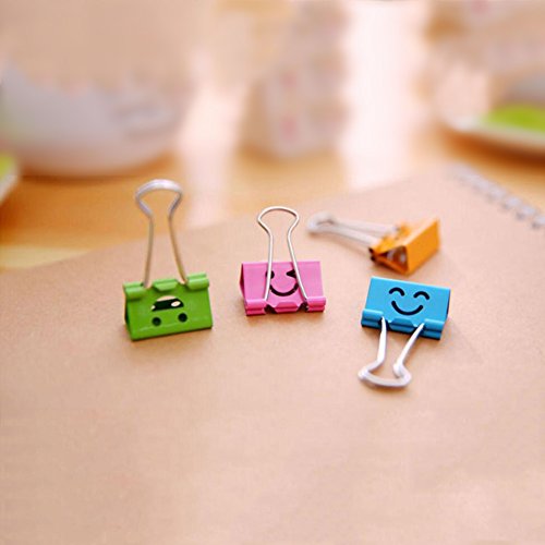 Coideal Smiling Face Binder Clips Medium, 48 Pcs 1 Inch Smiley - Want ...