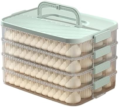 Amazon.com: MANHONGYU 4-layer Food Storage Container, Dumpling Box ...