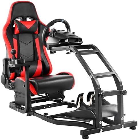 Amazon.com: Dardoo G29 Adjustable Gaming Sim Cockpit With Red Seat Fit ...