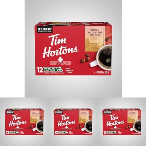 Amazon.com: Tim Hortons 12ct KCUPs, Light Roast Rocky Mountain Sunrise ...