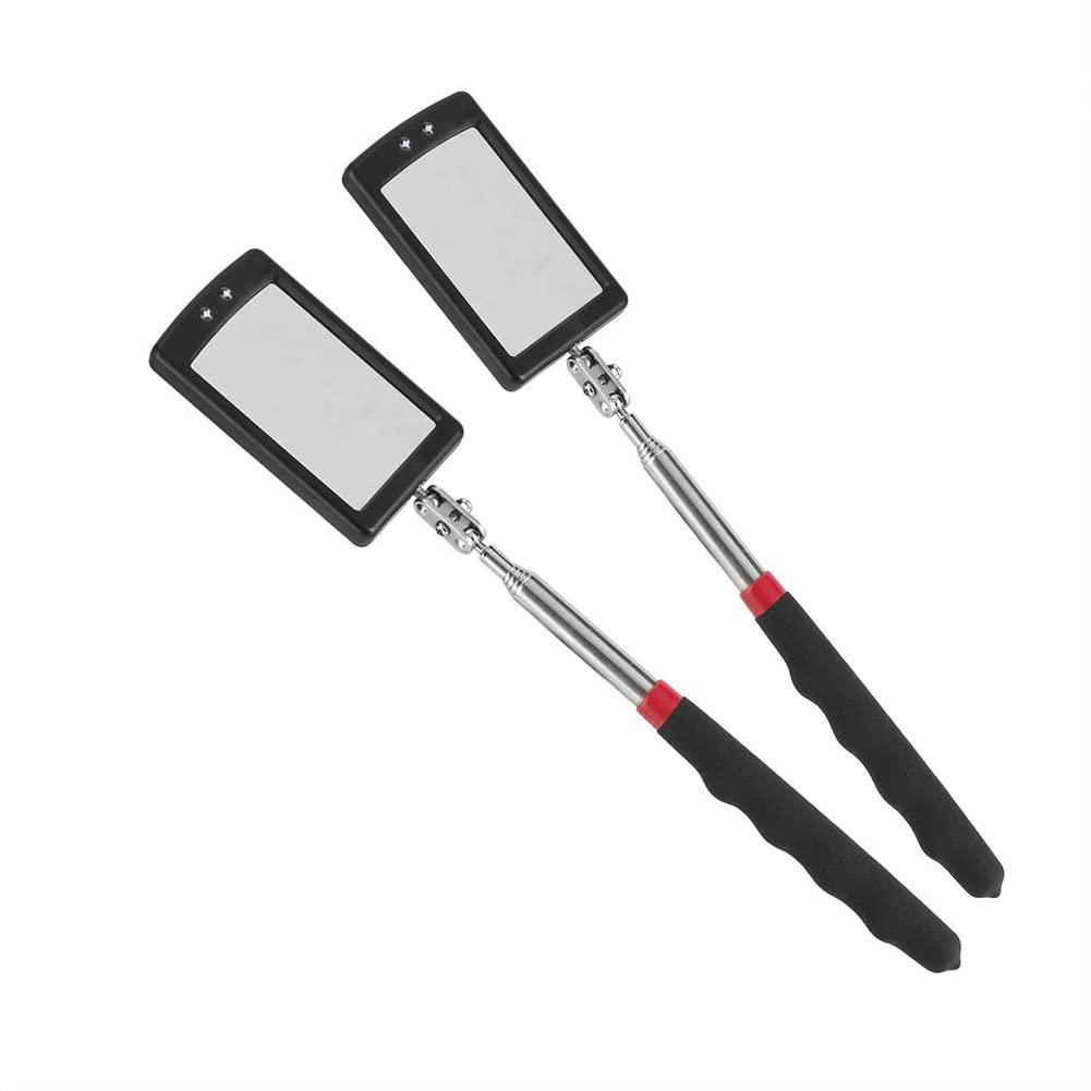 Amazon.com: Telescoping Inspection Mirror Mechanics Mirror with 2 LED ...
