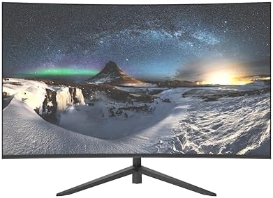 ASC 27" Curved Gaming Monitor - Full HD VA Panel, 165hz Refresh Rate, 2 ...