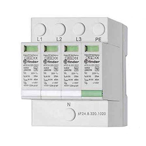Finder 2 Pole DC Solar Surge Protection Device SPD 40 kA (White, 3 Pcs ...