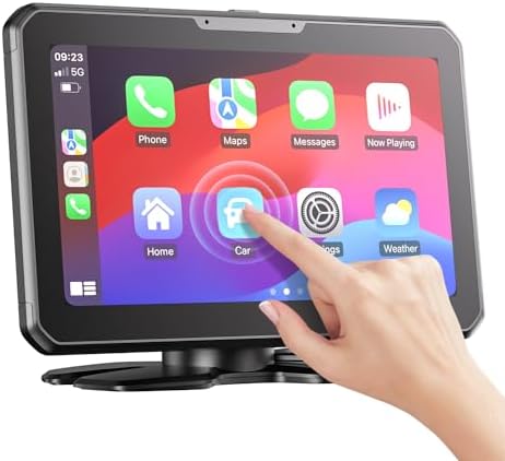 Amazon.com: Cosuvow Wireless CarPlay & Android Auto, Portable 7" HD Car ...