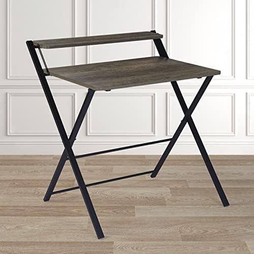 Amazon.com: FurnitureR Small Folding Desk No Assembly Required ...