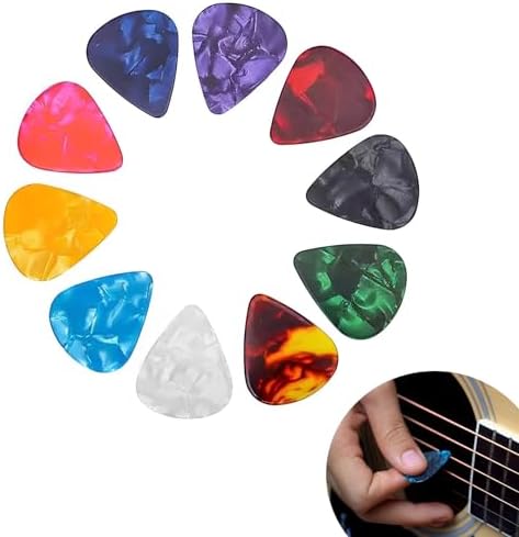 12 Pcs Guitar Picks Acoustic,3 Different Thickness Plectrums Bass ...