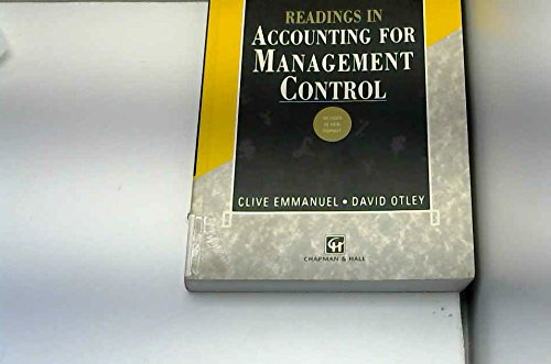Readings in Accounting for Management Control (The Chapman & Hall ...