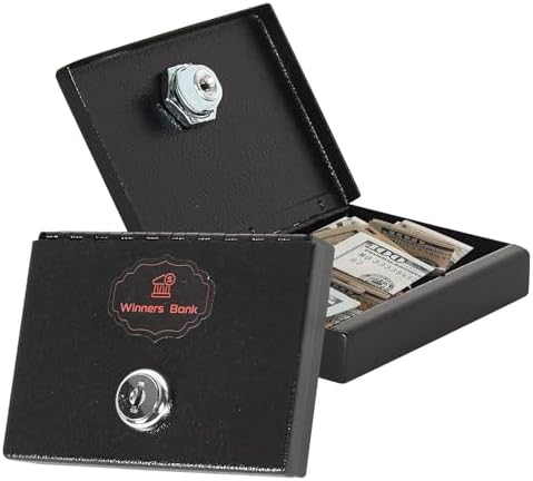 Metal Box with 2 Keys for Gamblers - Pocket-Sized Casino Cash Holder ...
