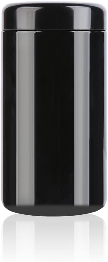 Amazon.com: MOFIST 500g Black Ultraviolet Glass Jar with Lid,500 ml ...