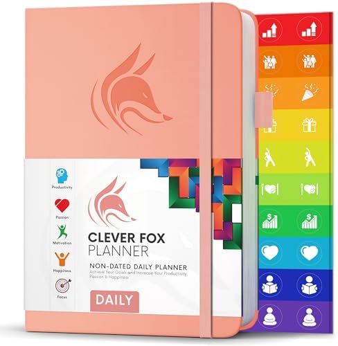 Amazon.com : Clever Fox Daily Planner – Undated Planning Notebook with ...