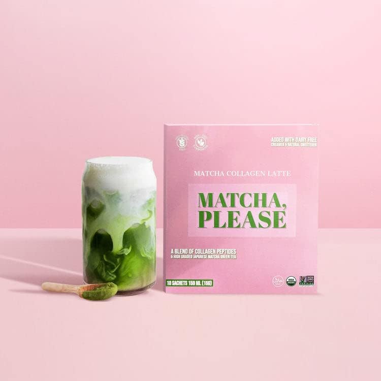 Matcha Please Matcha Collagen Peptides Powder – Dairy-Free, Halal ...