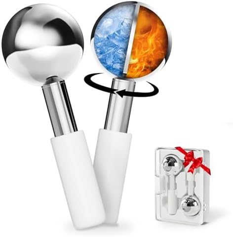 Amazon.com: 360 Rotating Ice Globes for Face, Unbreakable Stainless ...