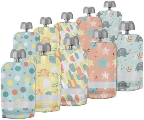 Amazon.com: LittleWhispers Reusable Baby Food Pouches - Refillable with ...