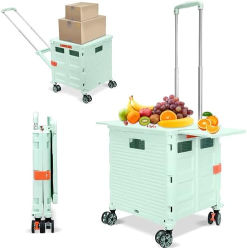 Amazon.com: SELORSS Foldable Utility Cart Rolling Crate Handcart ...
