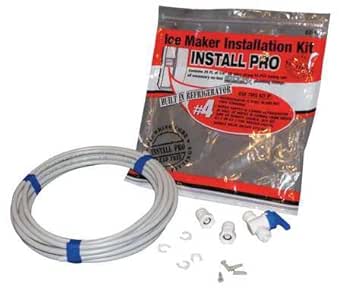 Ice Maker Install Kit, Built-in, 1/4 Dia: Quick Connect Tube Fittings ...