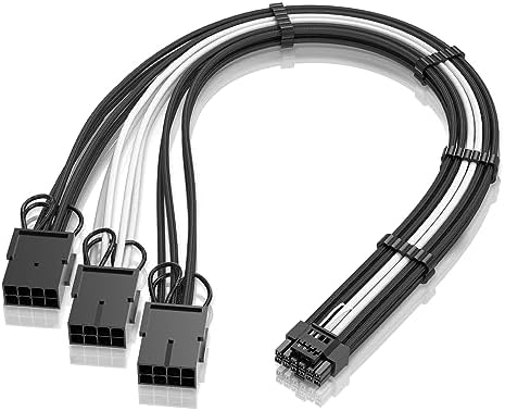 Amazon.com: EZDIY-FAB GPU Power Sleeved Cable Extension, 16pin(12+4 ...