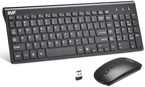 Amazon.com: Amazon Basics Ergonomic Wireless Keyboard and Mouse Combo ...