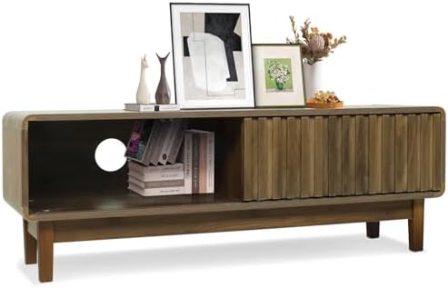 Amazon.com: Vikiullf Mid Century Modern TV Stand for 50 inch TV, Small ...