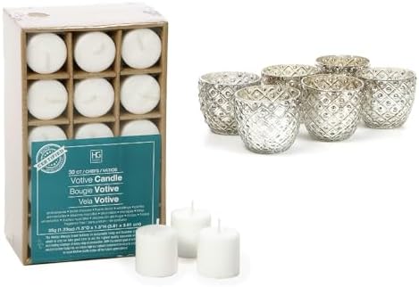Amazon.com: Hosley's Set of 30 Unscented White Votive Candles Bundle ...